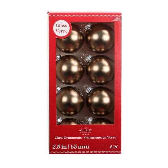 8 Pack 25 Matte Glass Ball Ornaments By Ashland® Michaels